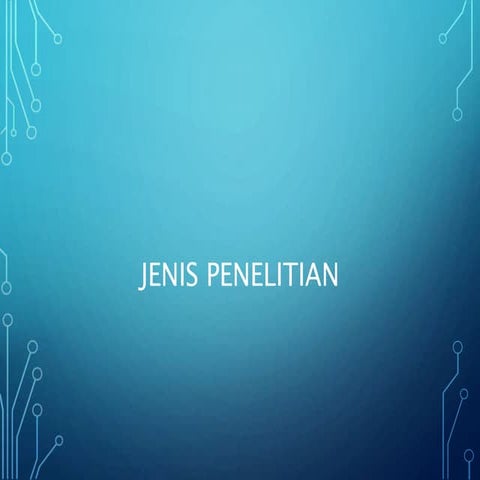 Jenis Penelitian Ppt