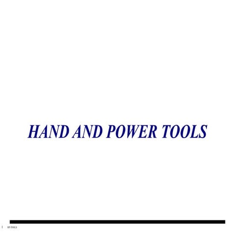 HAND AND POWER TOOLS, Hummer, wrenchespliers | PPT