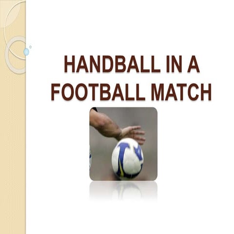 Handball in a football match | PPTX