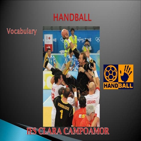 Handball "Vocabulary" 1º ESO Secciones | PPT