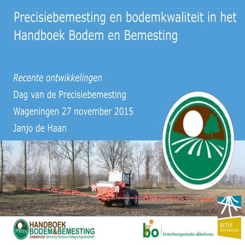 Handboek bodem en bemesting 27 11-15 | PPTX
