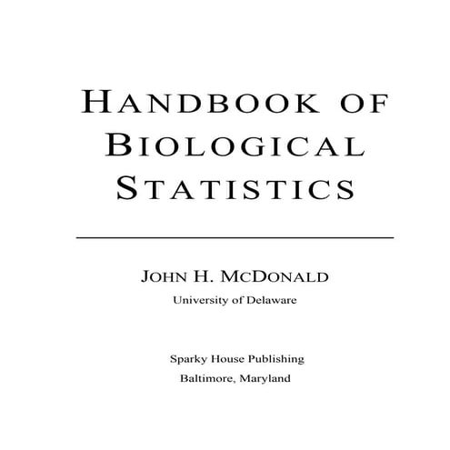 Handbook biostatg | PDF