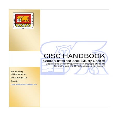 Handbook CISC - 2013.14