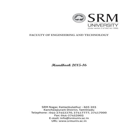 Handbook for engg_tech_2015_16 | PDF