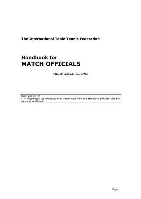 ITTF certificate #1 | PPT