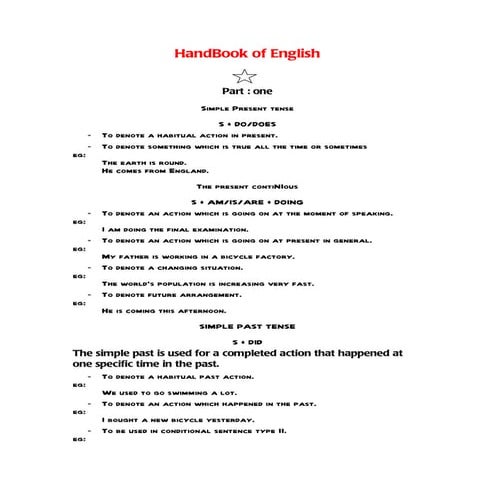 Hand book of english | DOC