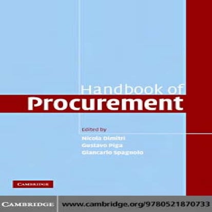 Handbook of Procurement (Nicola Dimitrig | PDF
