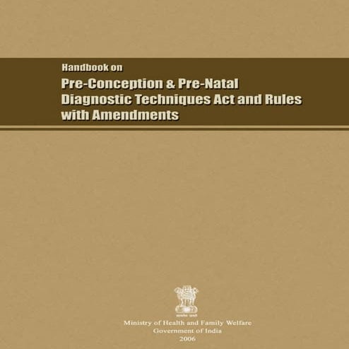 Handbook on pndt_act | PDF | Pregnancy | Reproductive Health