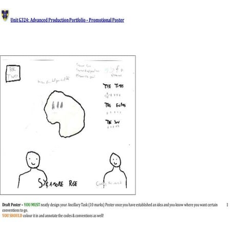 Hand Drawn Draft of Poster | PPT