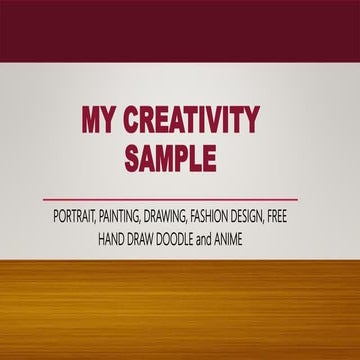 Hand draw portfolio | PPTX | Drawing and Sketching | Arts and Crafts