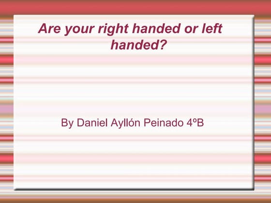 Left Handedness | PPTX