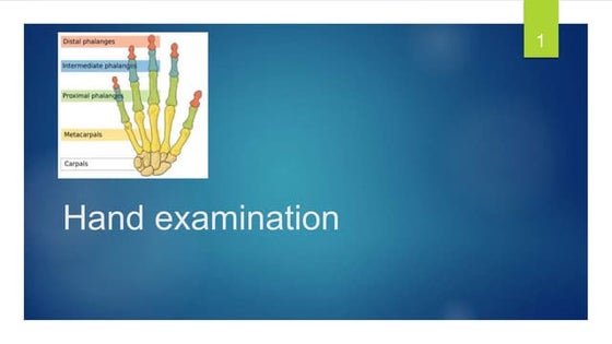 Nerve examination (upper limb and hands) | PPT