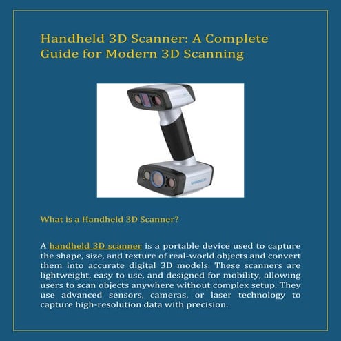Handheld 3D Scanner- A Complete Guide for Modern 3D Scanning.pdf