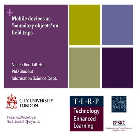 Handheld learning conference 2009 mobile devices as boundary objects on ...