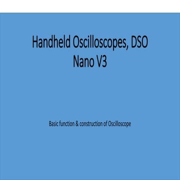 Handheld oscilloscopes, dso nano v3 | PPT
