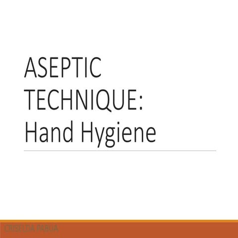 Hand hygiene technique among caregivers and students | PPT