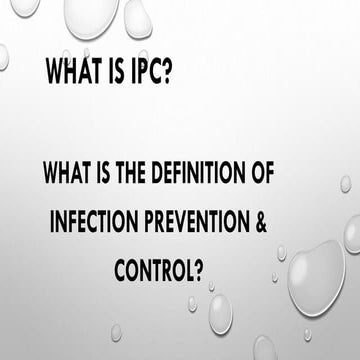 INFECTION AND PREVENTION CONTROL. presentation.pptx