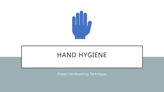 Hand Washing | PPTX | First Aid | Injuries