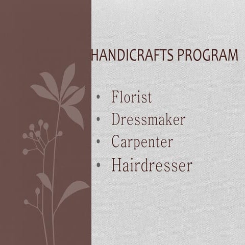 Handicrafts program | PDF