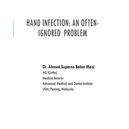 Hand infection - An often ignored problem | PDF