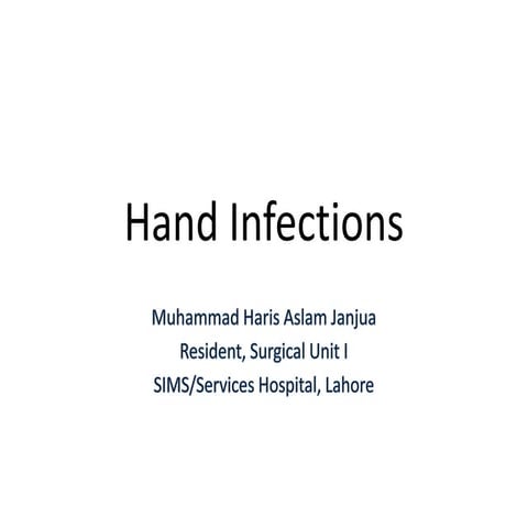 Hand Infections | PPTX