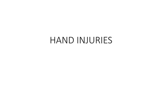 Injuries To Hand And Wrist of human body.pptx