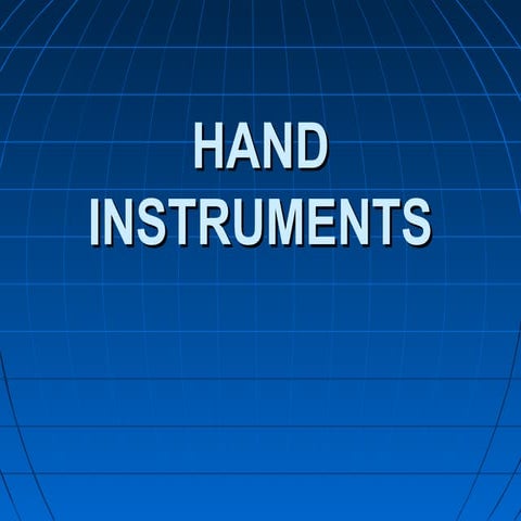 Hand instruments and instrumentation | PPT