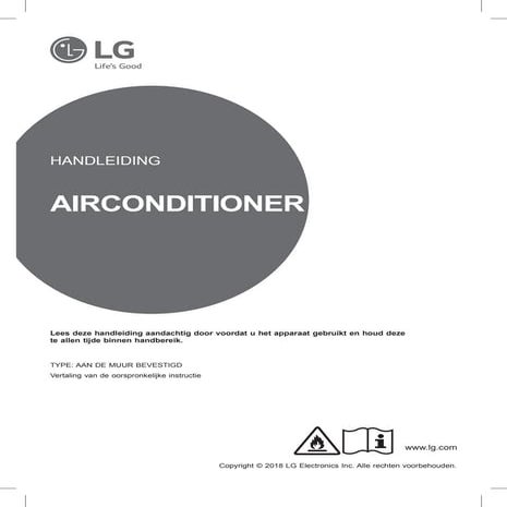 Handleiding lg airco nl pc09sq | PDF
