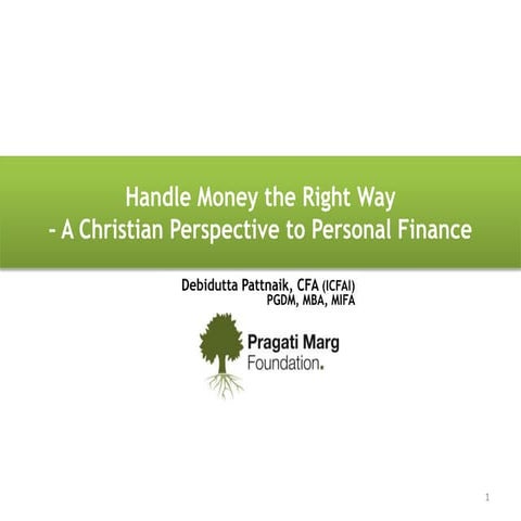 Handle money the right way | PPTX
