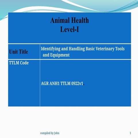 Handle veterinary Tools.pptx USED IN ANIMAL HASBANDARY | PPTX