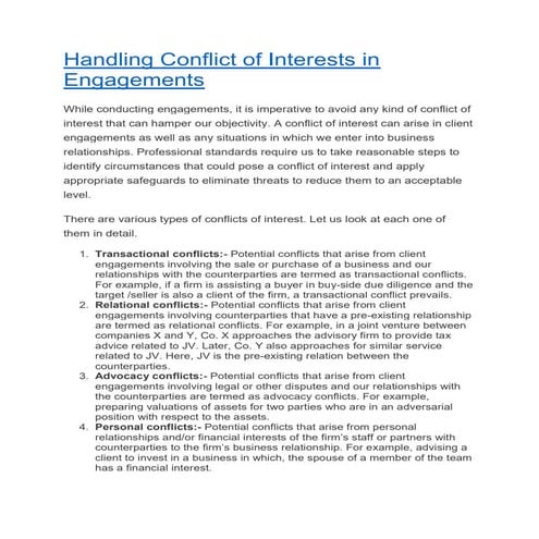 Conflict of interest | PPTX