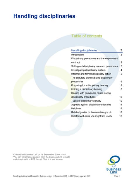 Disciplinary flowchart | DOCX