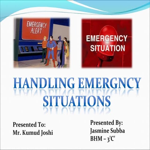 Handling emergency situations | PPT