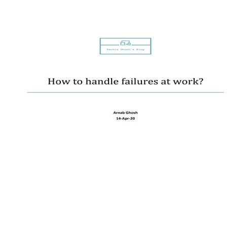 Handling failures at work | PDF