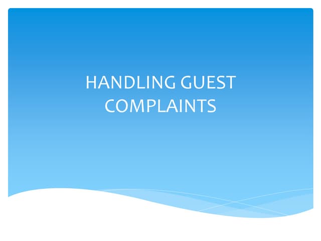 Complaint Handling Training Presentation | PPTX