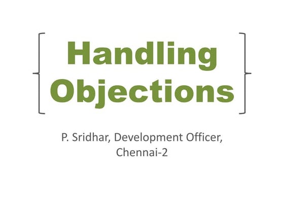 Objection handling | PPT