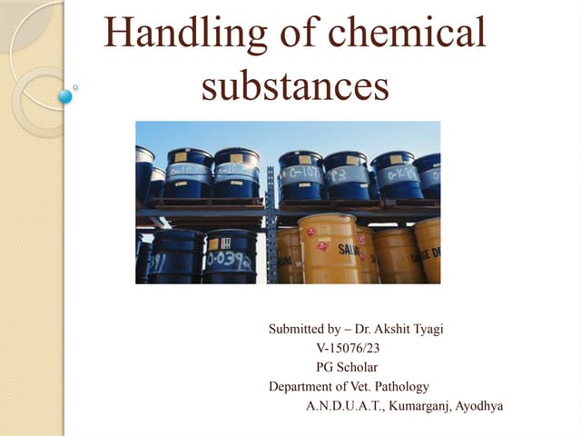 Safe Chemical handling | PPT