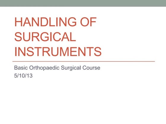 Clamping and occluding instrument | PPTX | First Aid | Injuries