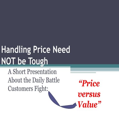 Sales Selling Value - Not Price | PPT
