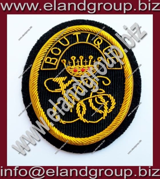 Gold bullion wire embroidered badge | PDF