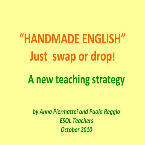Handmade English slides | PPT
