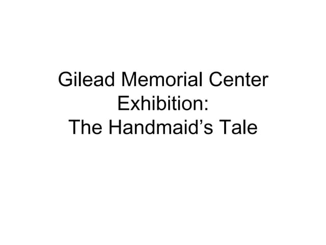 The Handmaid's Tale - Symbols and motifs | PPTX