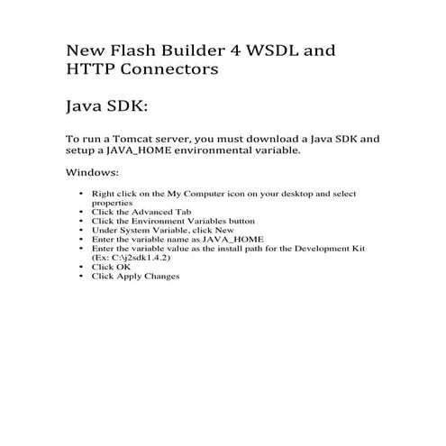 New Flash Builder 4 WSDL and HTTP Connectors | PDF