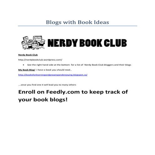 Book Whisperer Handout | PDF