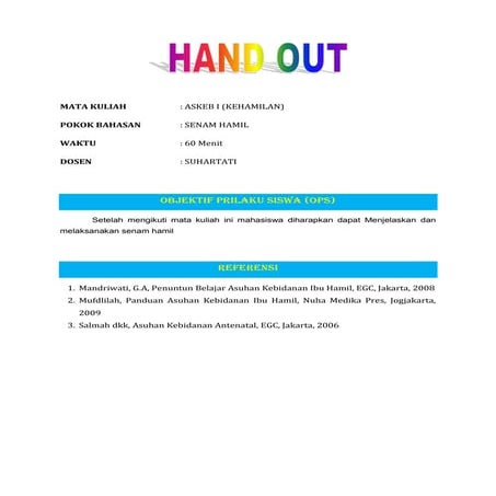 Hand out | DOCX