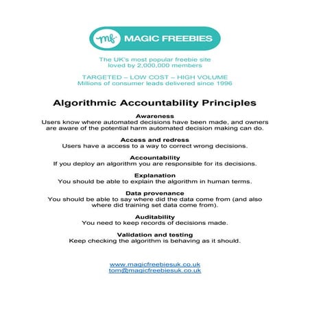 Algorithmic Accountability - handout