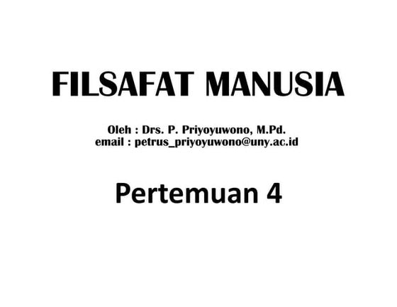 Filosofi manusia | PPTX