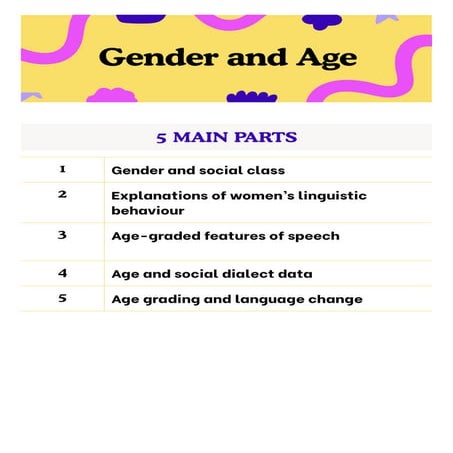 Handout - Group 3 - Gender and age.pdf sociolingtics | PDF