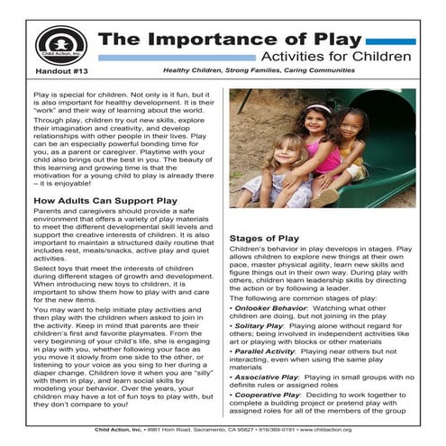 Handout13 the importance-of_play | PDF