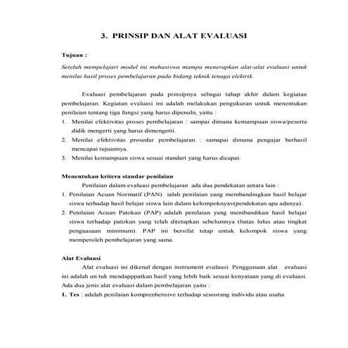 Handout 3 evaluasi_pendidikan_ | PDF